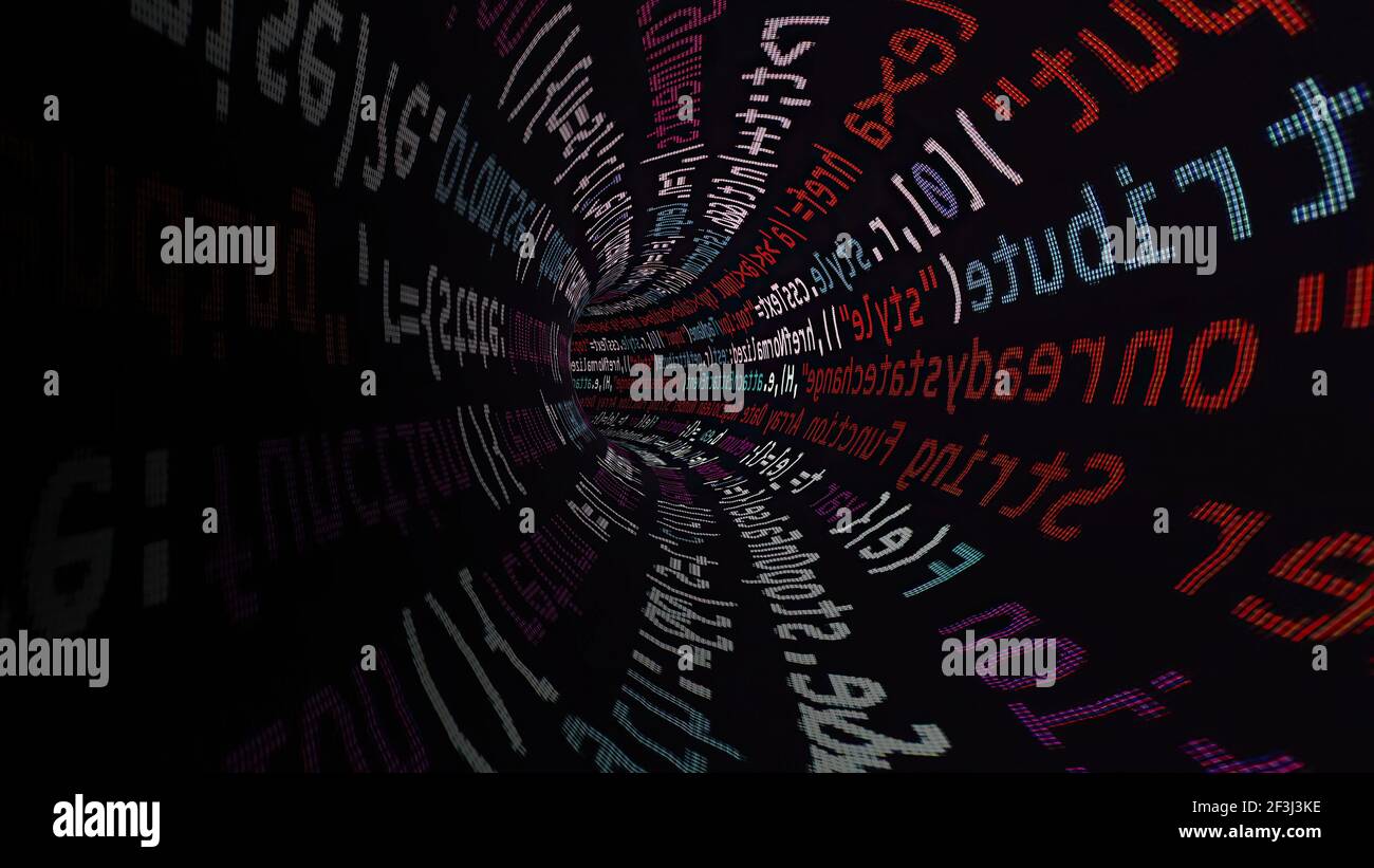 Speed Motion Inside Code Tunnel 3d illustration Stock Photo - Alamy