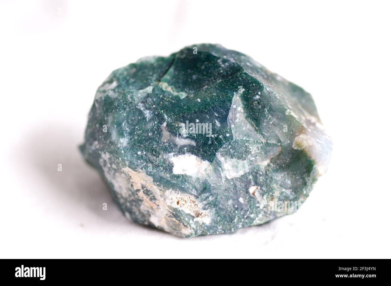 moss agate crystal mineral sample used as a healing stone Stock Photo ...