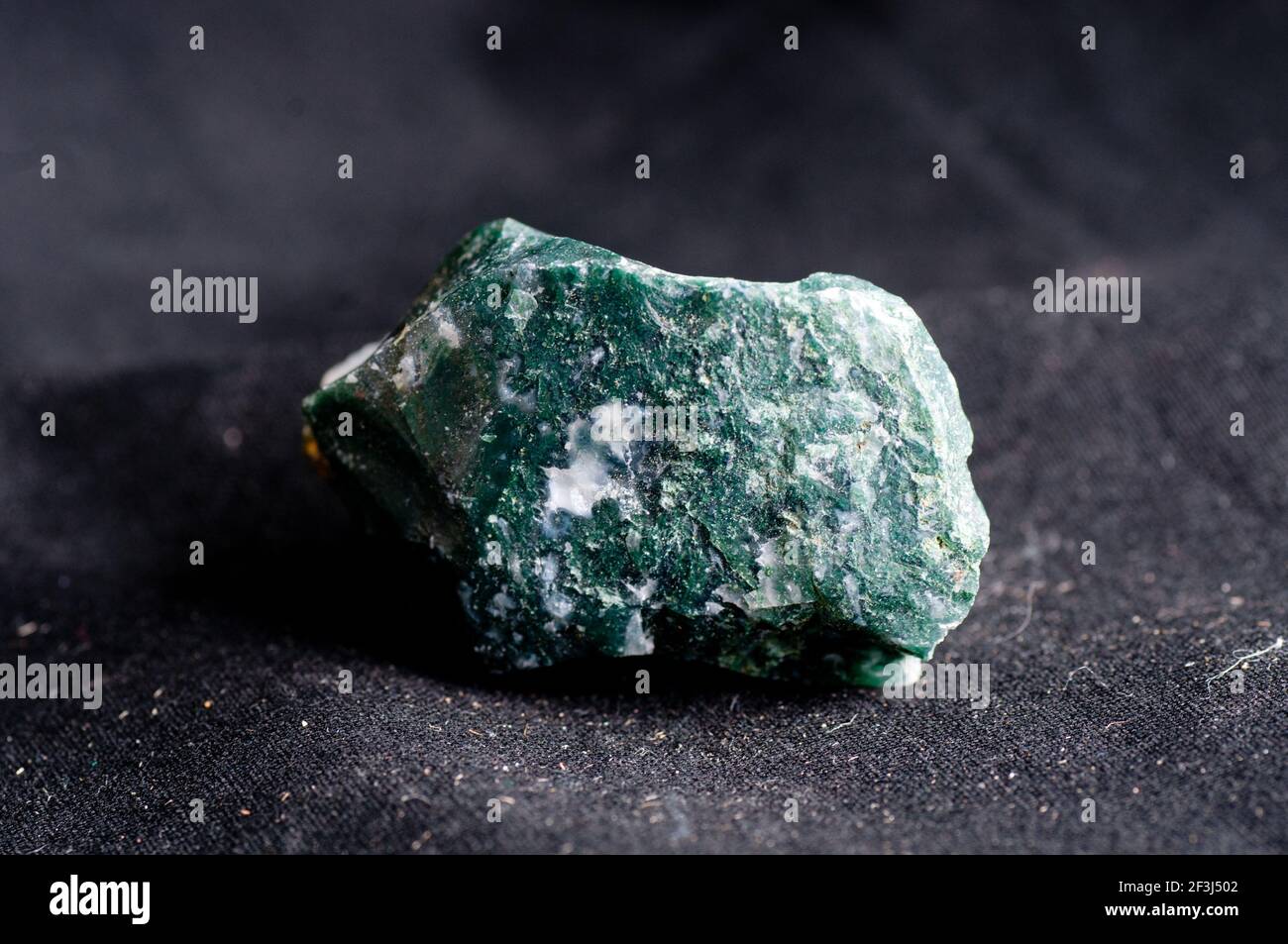 moss agate crystal mineral sample used as a healing stone Stock Photo ...