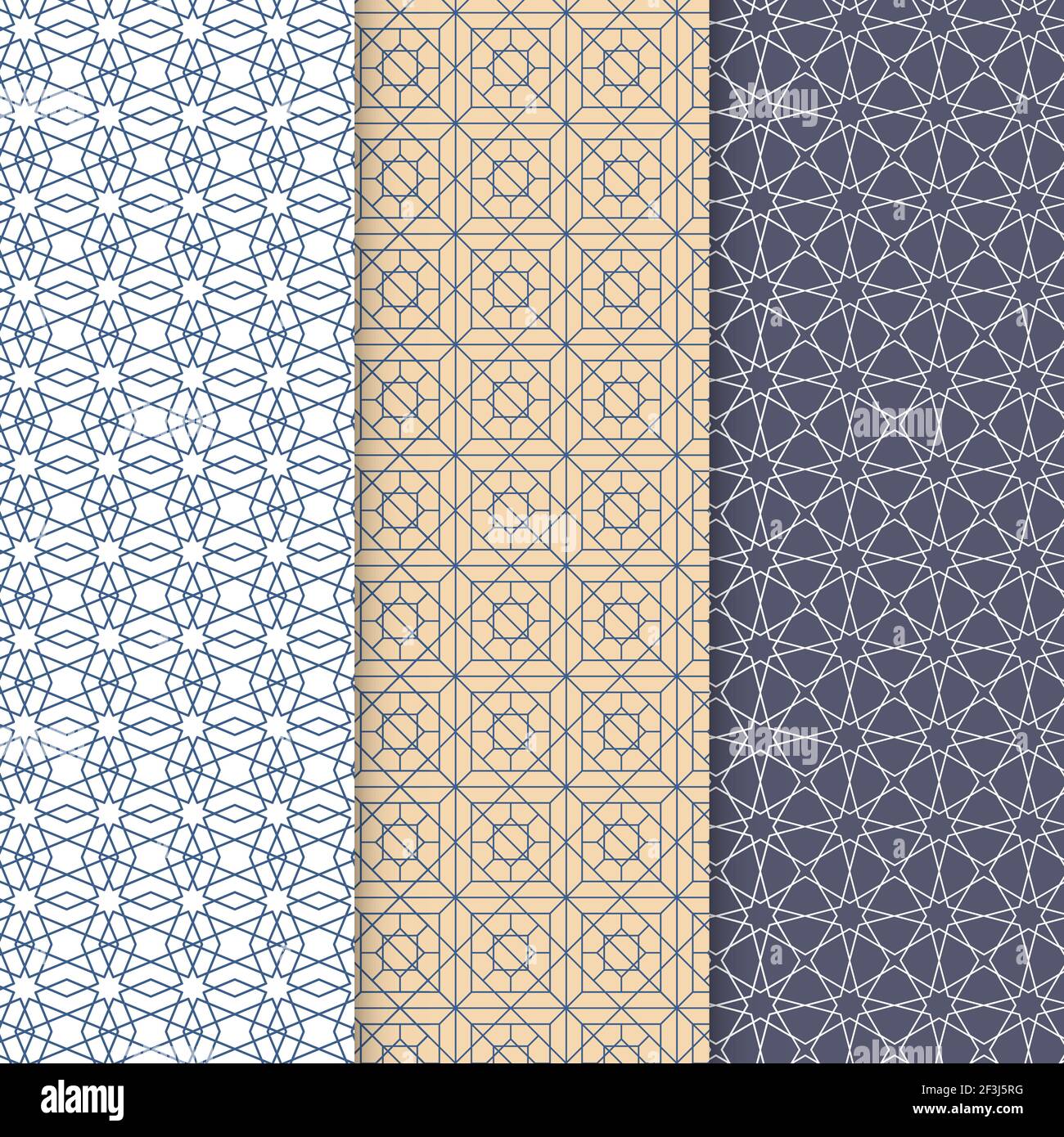 Linear arabic pattern collection Vector illustration Stock Vector Image ...