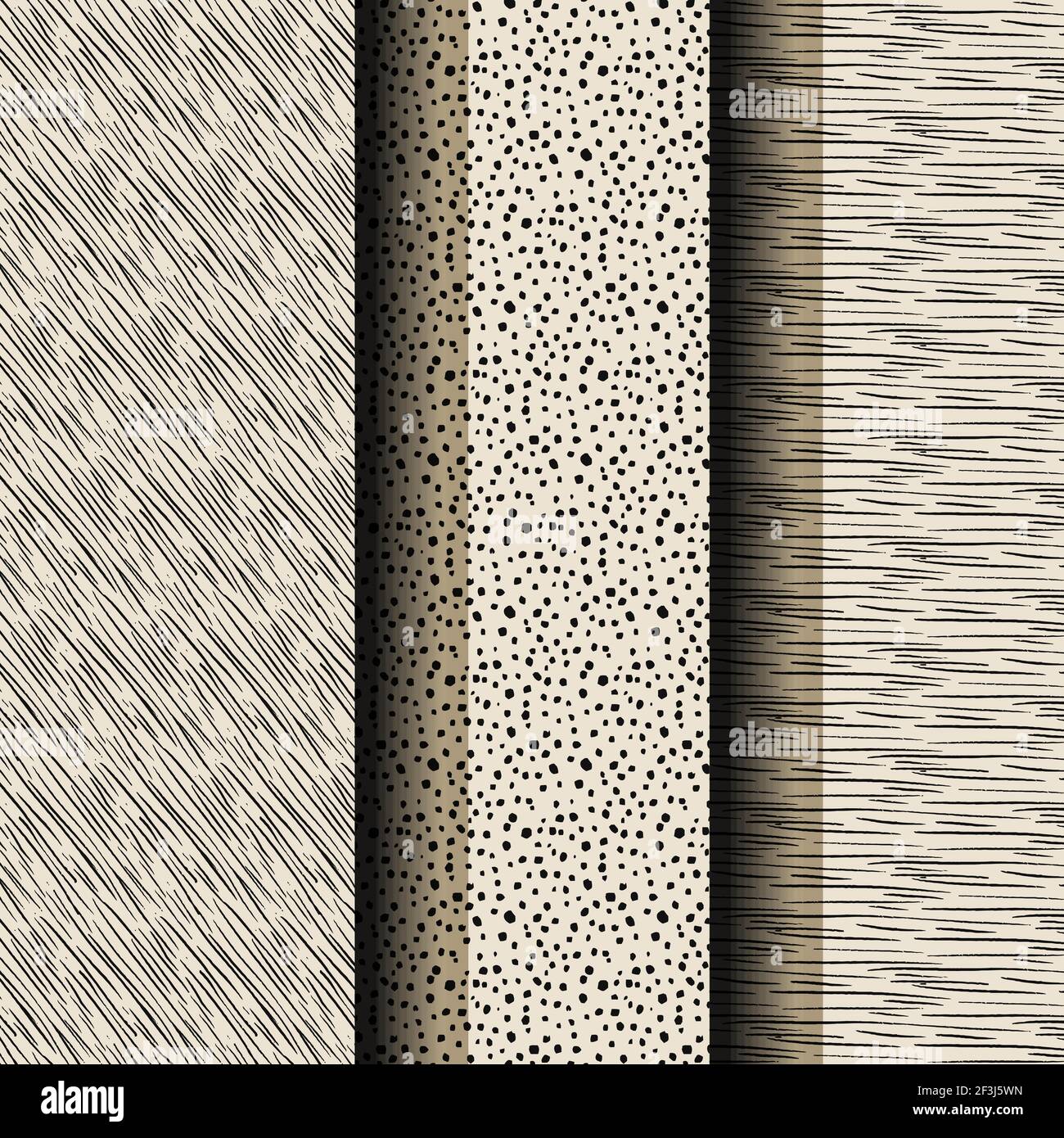 Engraving hand drawn pattern collection Vector illustration Stock ...