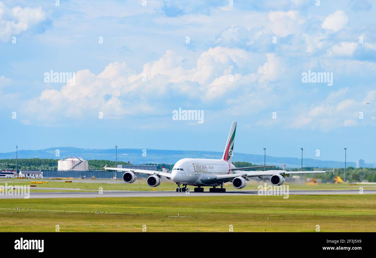 schwechat, austria, 20 may 2019, airbus a380-861, A6-EEG, emirates ...