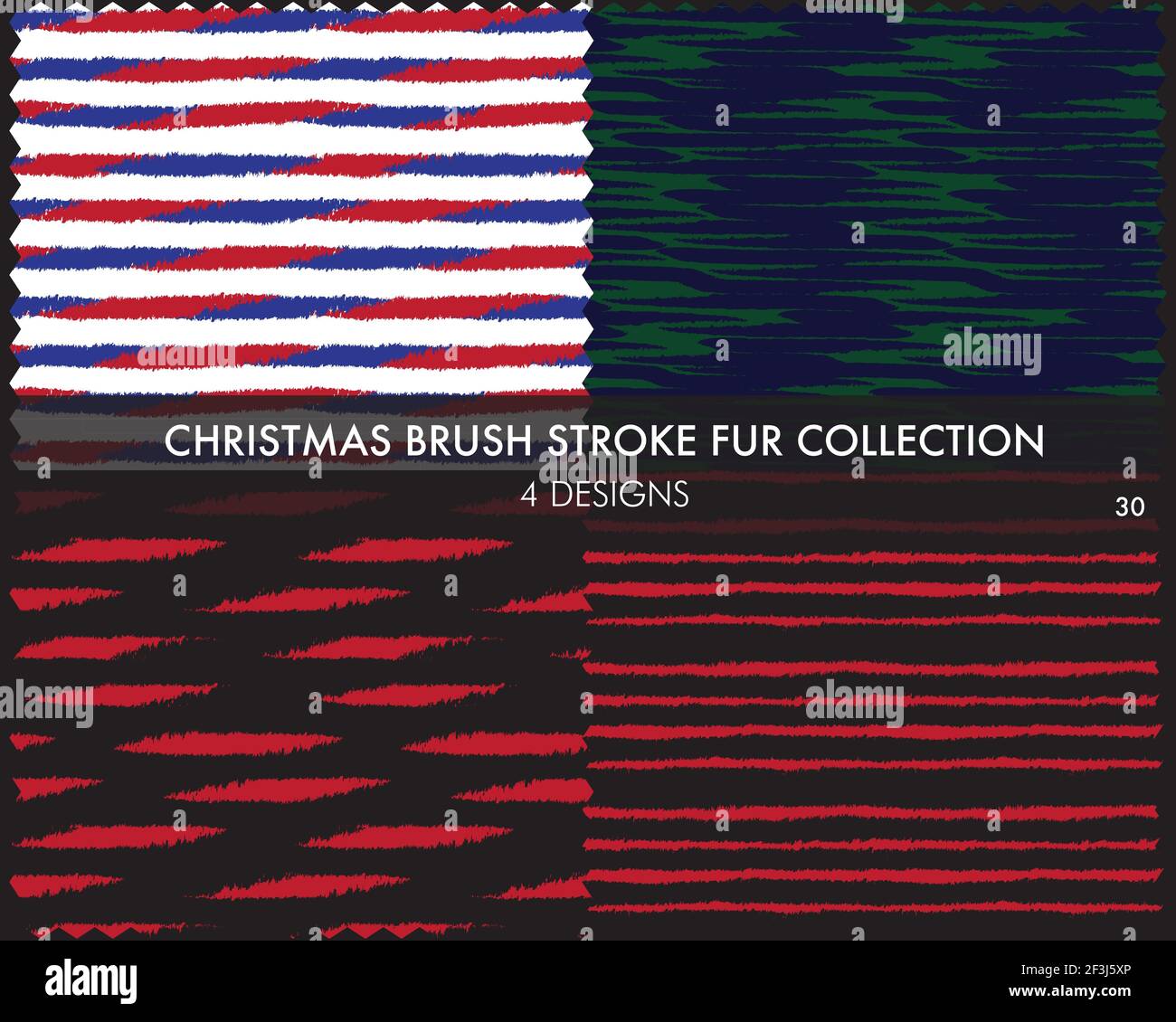 Brush stroke fur collection includes 4 design swatches for fashion ...