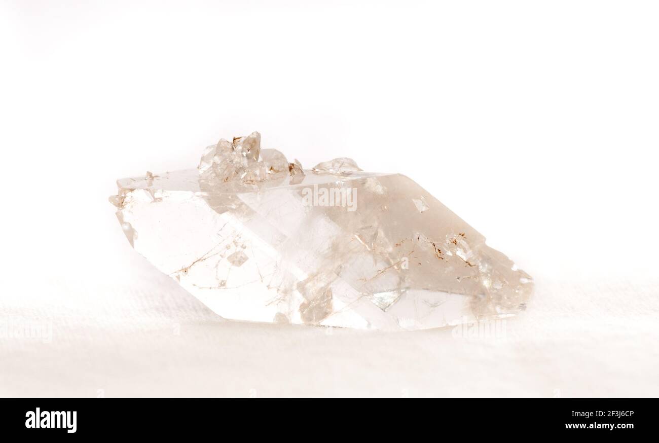 calcite crystal mineral sample, a rare earth mineral Stock Photo - Alamy