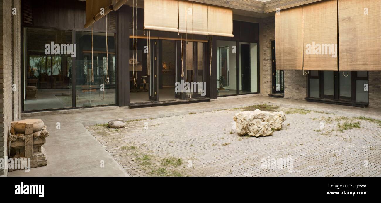 Courtyard of the Beijing house and studio of artist Shao Fan, designed ...