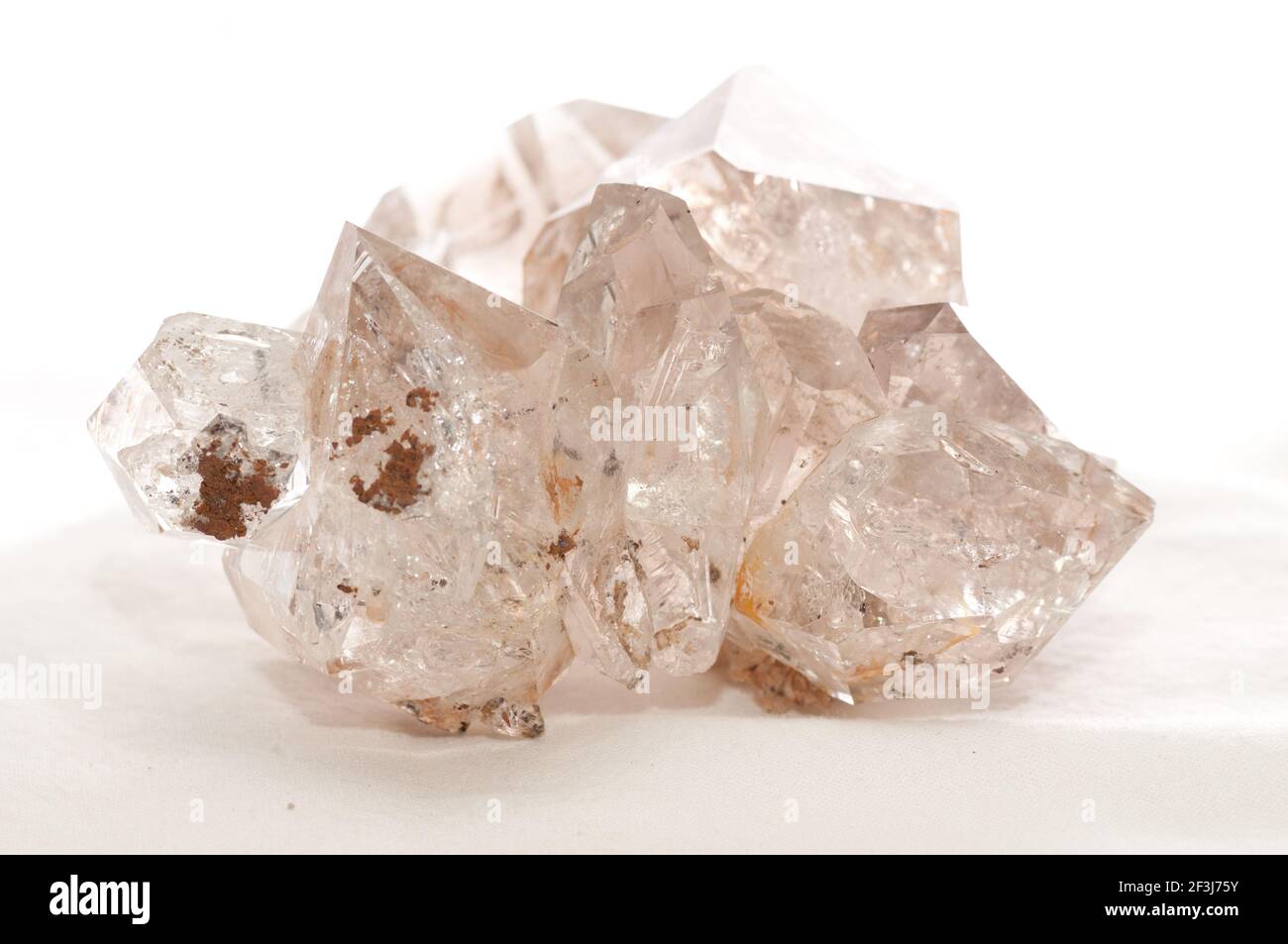 large dirty quartz crystal mineral sample with many facets Stock Photo ...