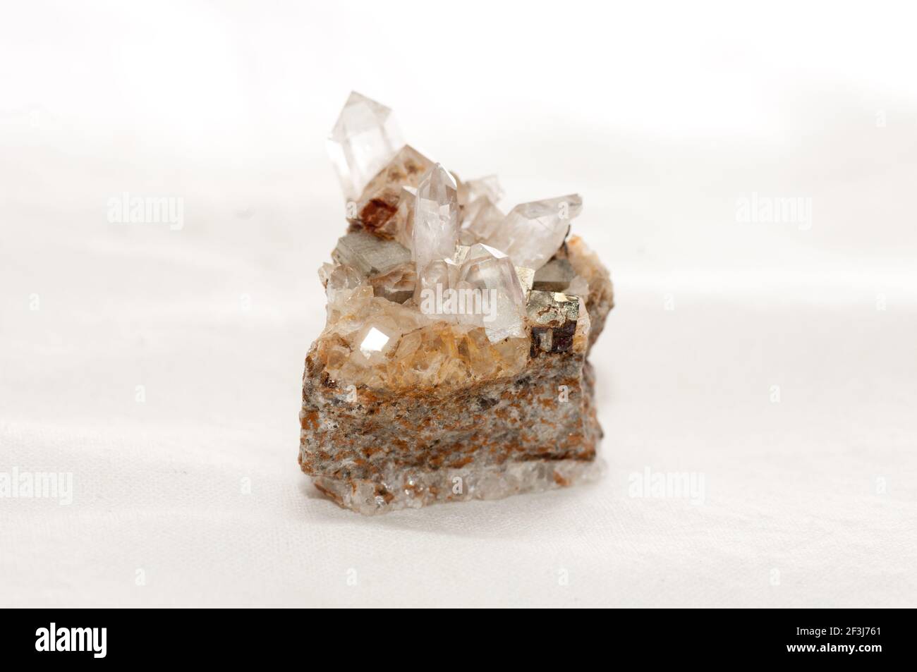 large dirty quartz crystal mineral sample with many facets Stock Photo ...