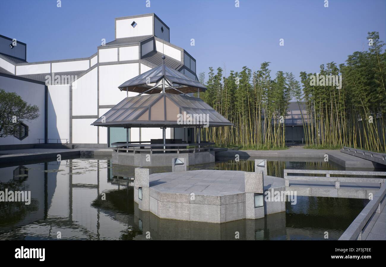 Suzhou Museum, designed by architect I.M. Pei and completed in 2006. A ...