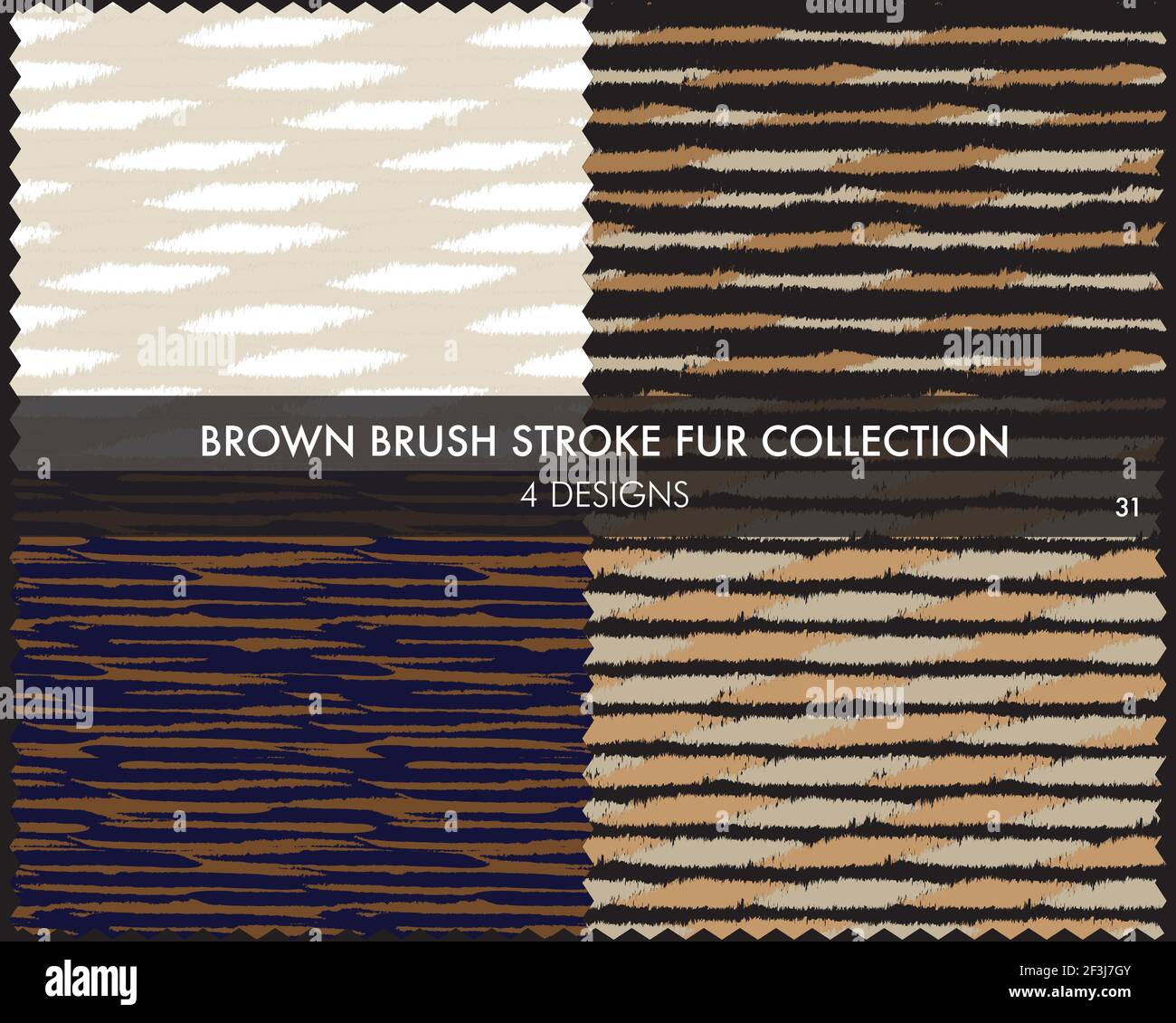 Brush stroke fur collection includes 4 design swatches for fashion ...