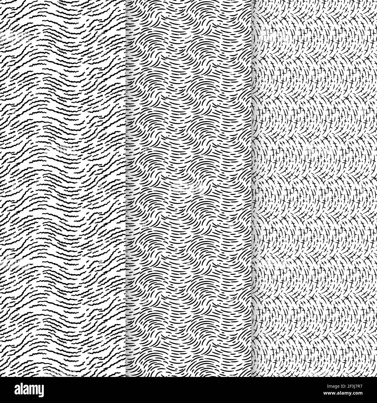 Engraving hand drawn pattern collection Vector illustration Stock ...