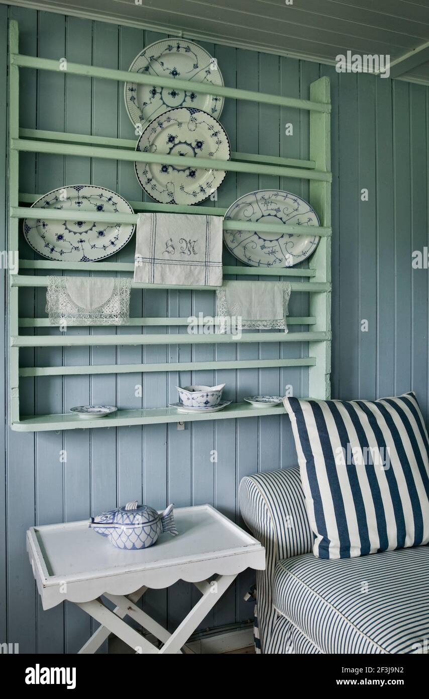 Summer cottage of Jes & Wenche Gerlach, North Zealand. TV room with ...