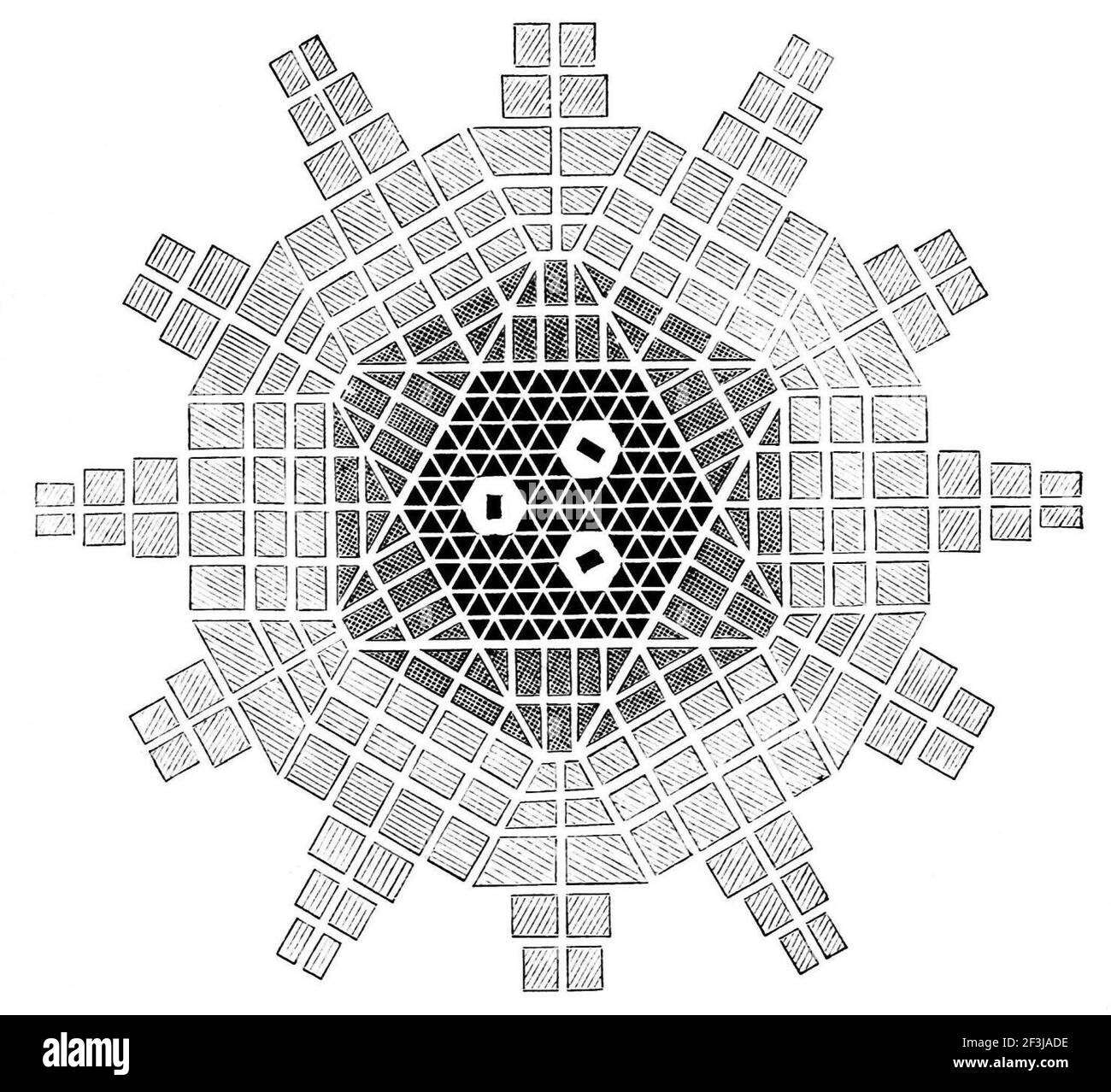 Circular urban habitat concept focusing on the center Stock Photo - Alamy