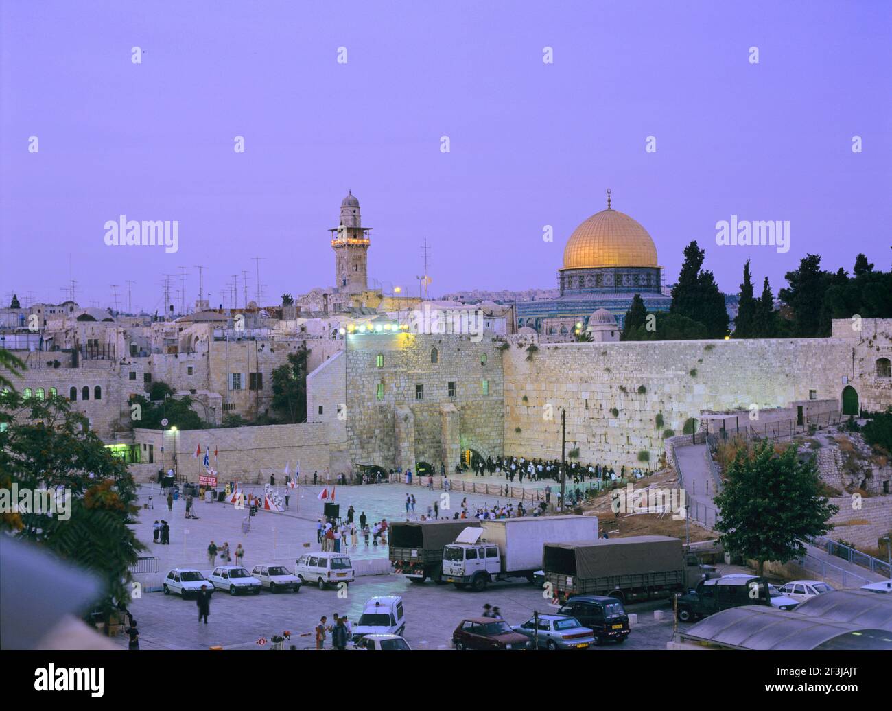 Israel, Jerusalem ; Dome on the Rock, the Al Aqsa mosque on Temple ...