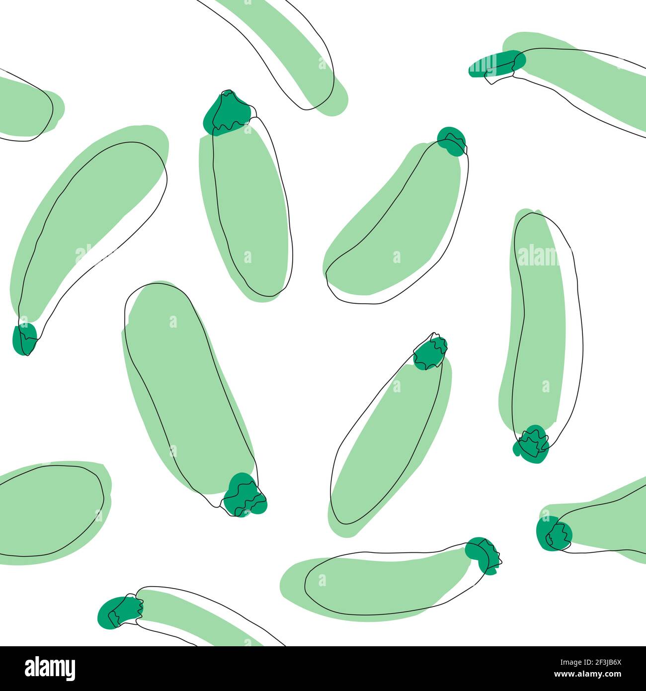 Zucchini seamless pattern. Simple flat hand drawn background vector ...