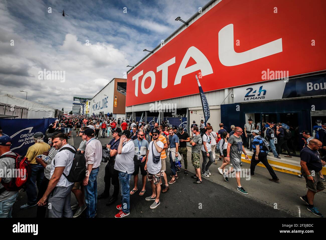 Total branding in the village during the 2018 Le Mans 24 hours race ...