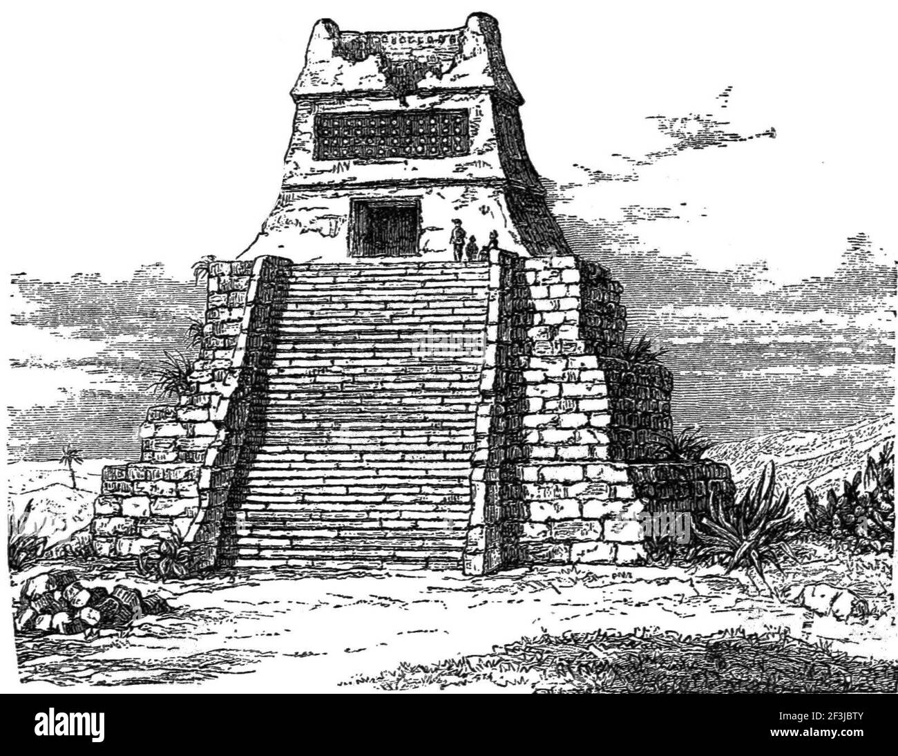 Aztec temple at cholula Stock Photo - Alamy