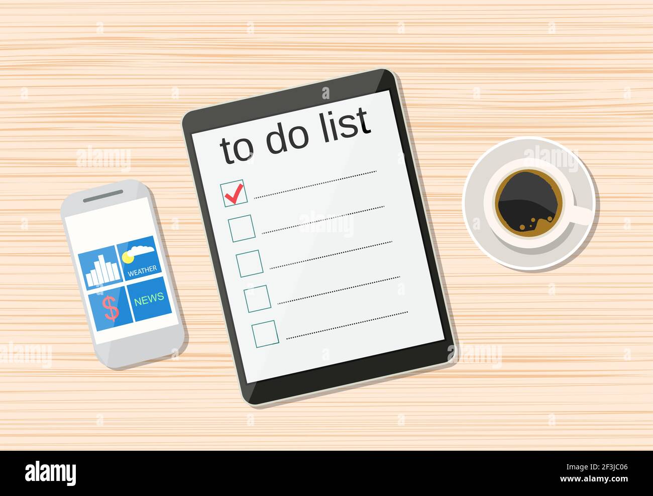 Desk black and Stock Vector Images - Alamy