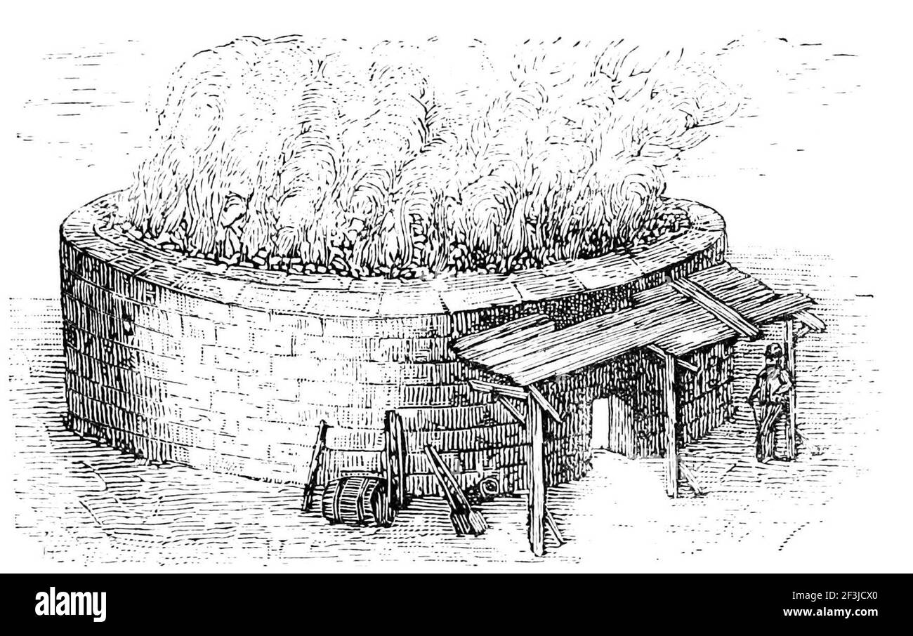 Sicilian calcarone for sulphur extraction Stock Photo - Alamy