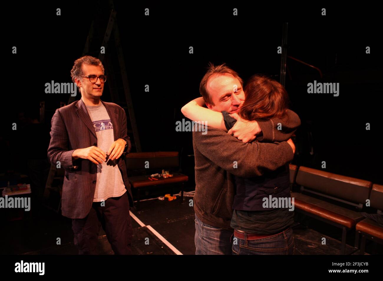 Director Ramin Gray (spectacles) during the rehearsals of 'THE UGLY ONE ...