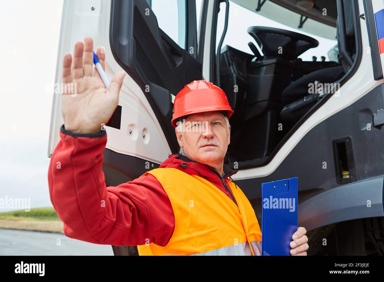 Driver hand signals hi-res stock photography and images - Alamy