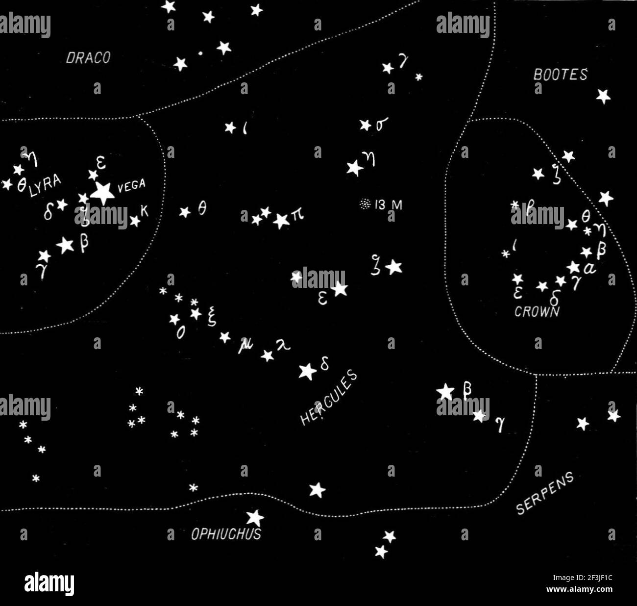 Hercules Lyra and the Northern Crown Stock Photo - Alamy