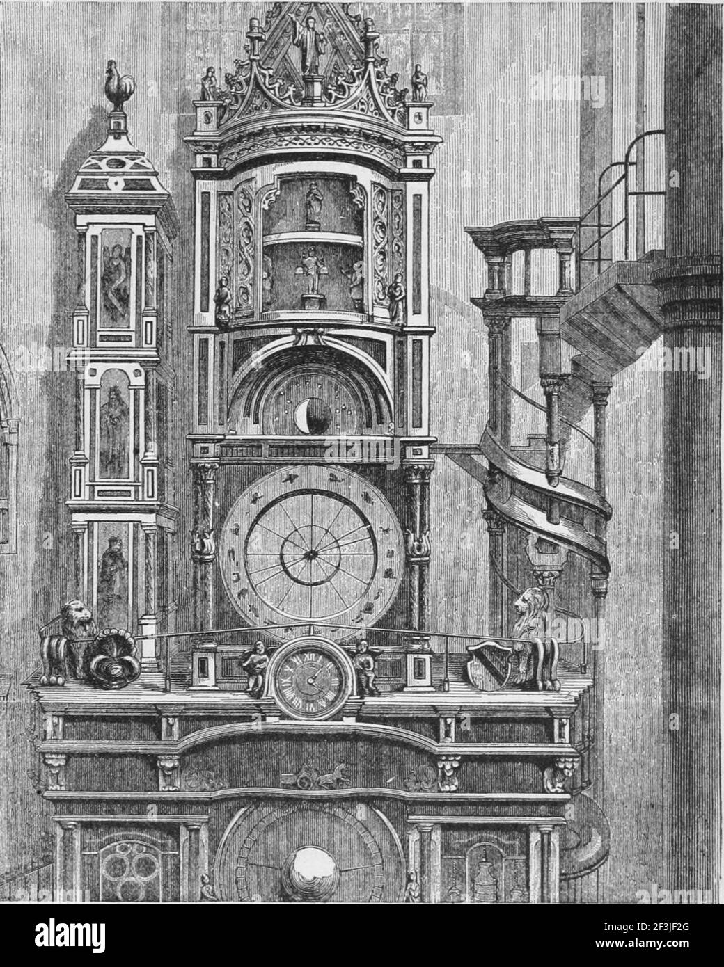 The famous astronomical clock of strasbourg Stock Photo - Alamy