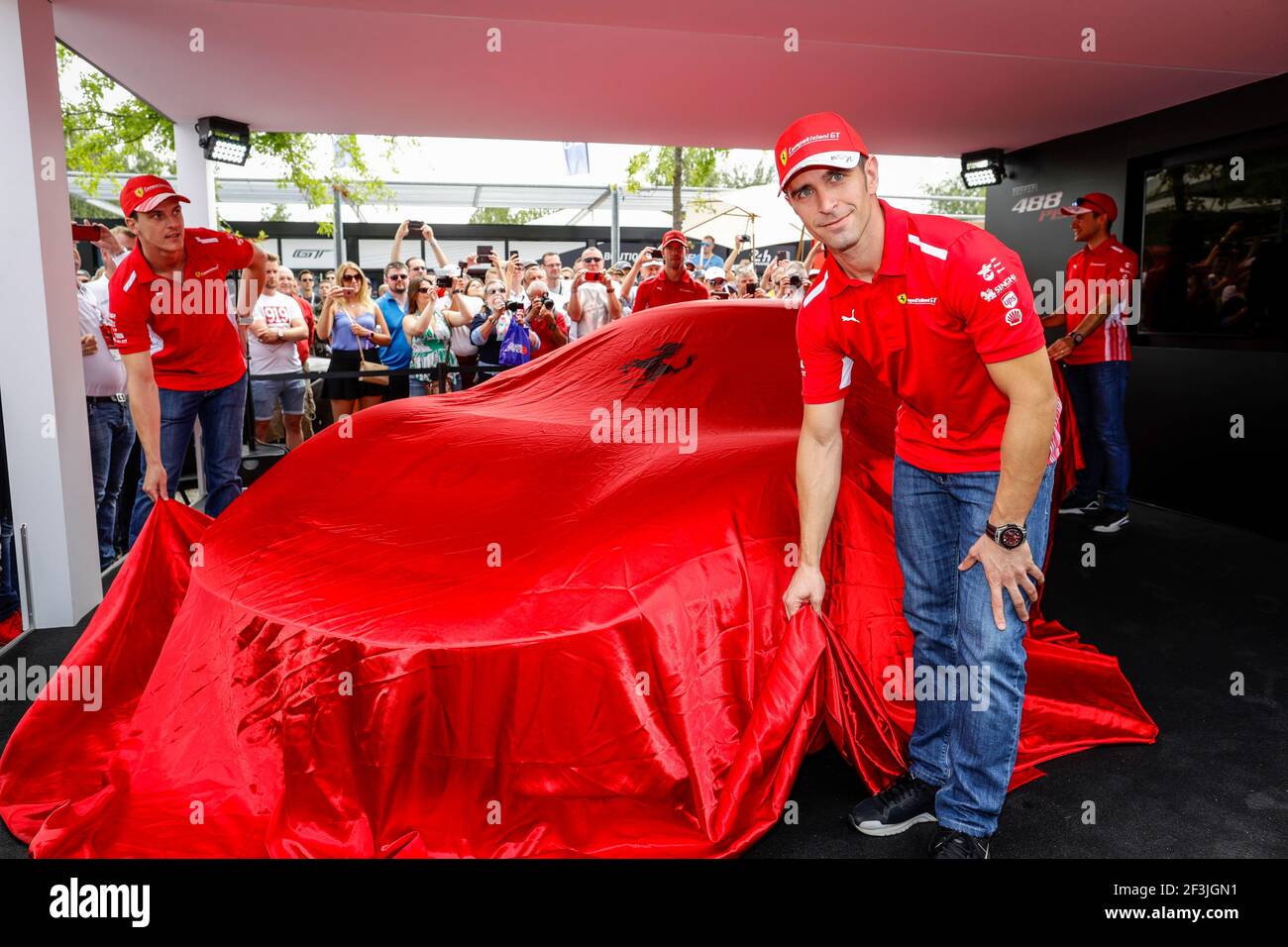 PIER GUIDI Alessandro, Ferrari 488 Pista launch during the 2018 Le Mans ...