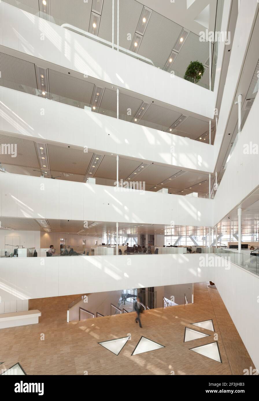 Interior view of The Crystal showing the atrium, Copenhagen Stock Photo ...