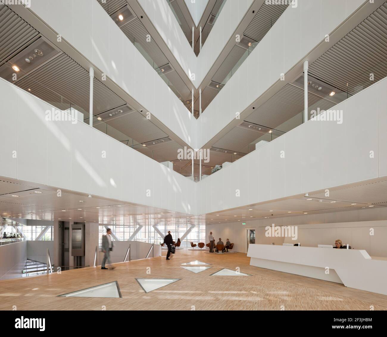 Interior view of The Crystal showing the atrium, Copenhagen Stock Photo ...