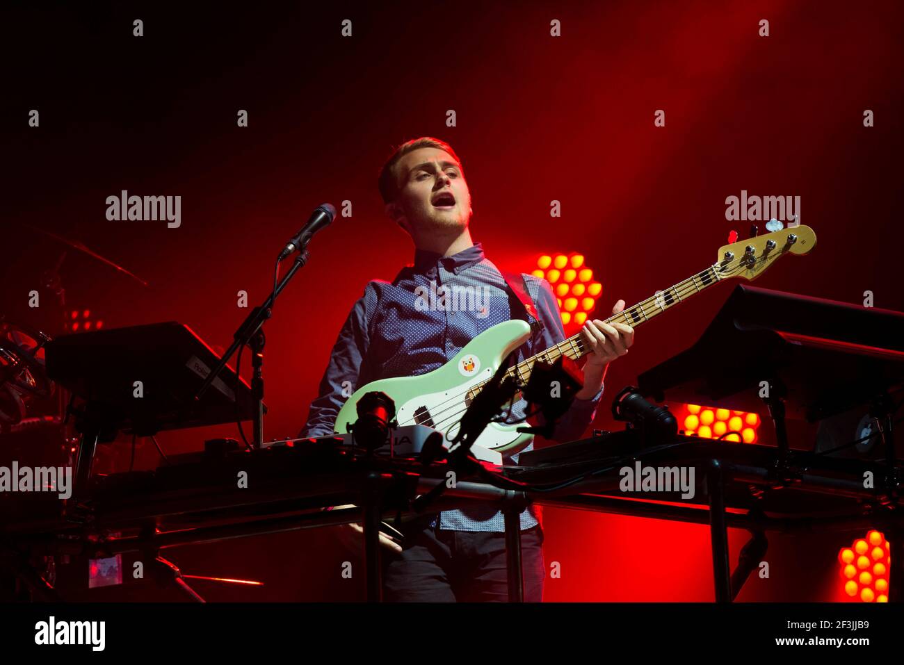 Guy Lawrence of Disclosure performs live on stage on day 2 of Bestival ...