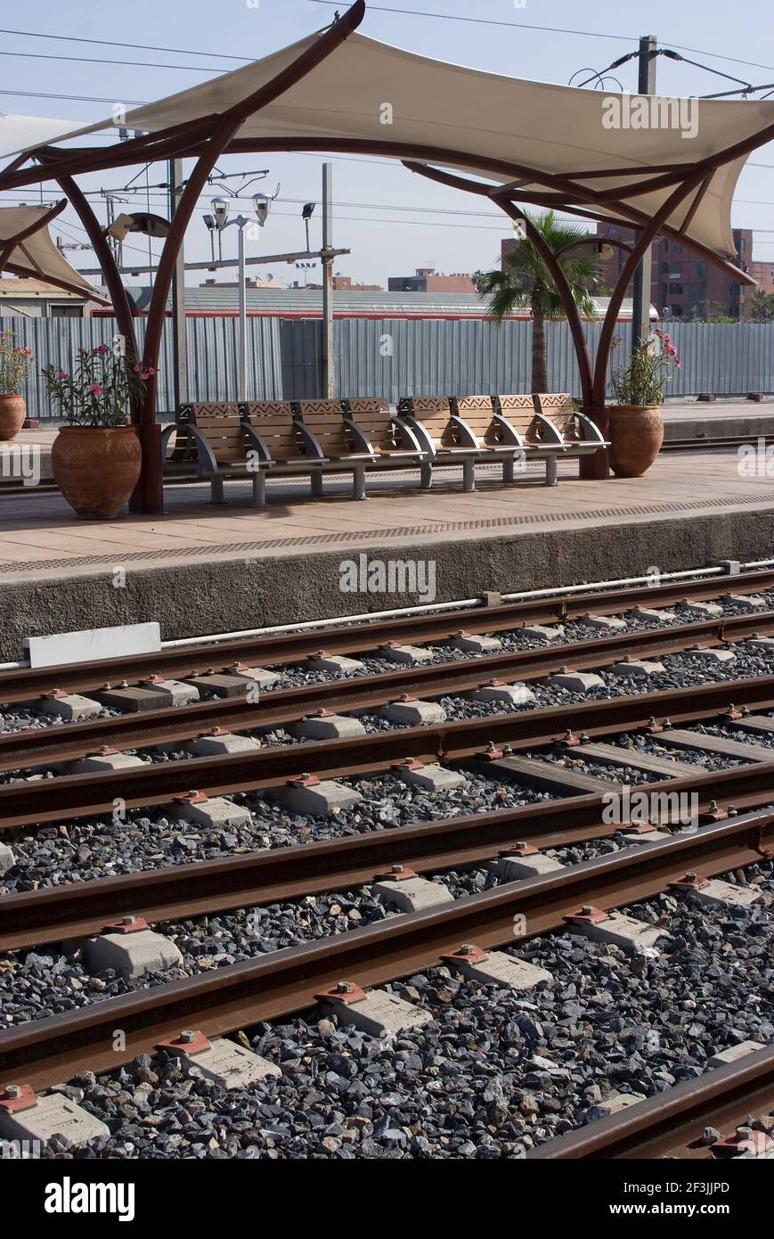Train station platform, Marrakech, Morocco | NONE | Stock Photo - Alamy