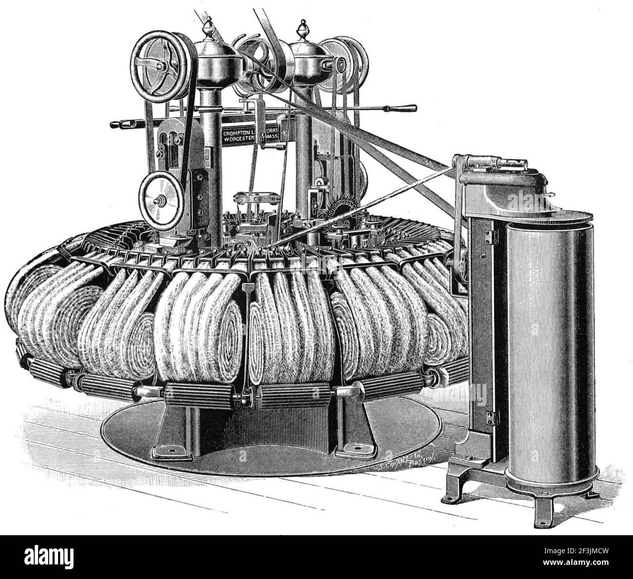 An american combing machine Stock Photo - Alamy