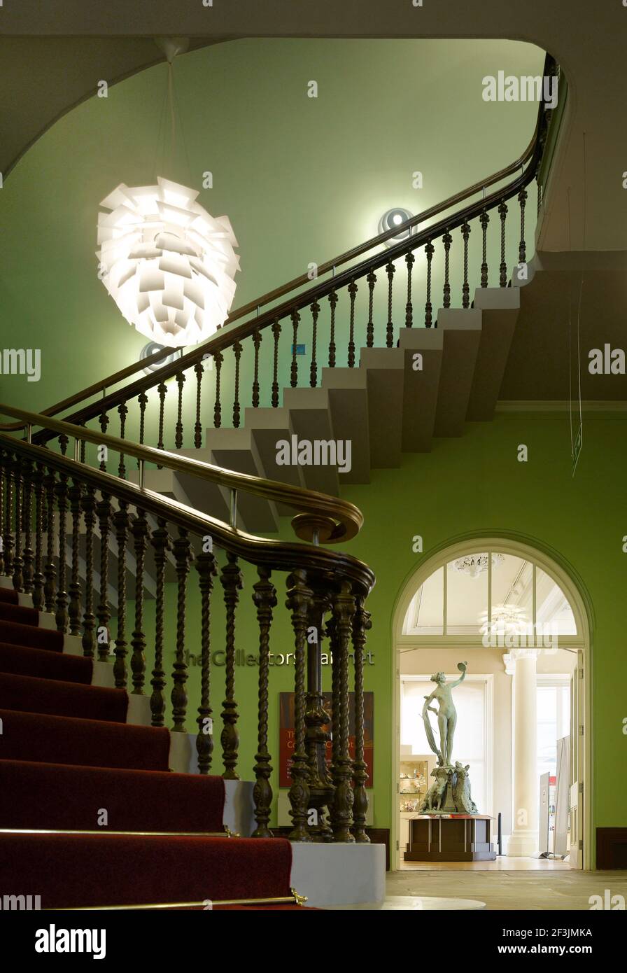 Staircase inside the Leeds City Museum, Leeds, Yorkshire Stock Photo ...