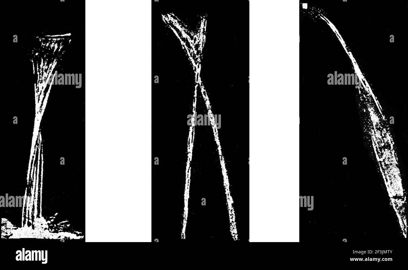 Liquid sheet forms escaping from a parallel walled vessel Stock Photo ...