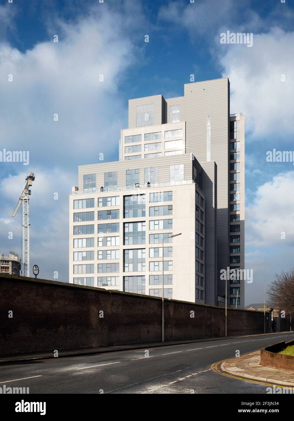 Residential building at Princess Dock, Liverpool, Merseyside Stock ...