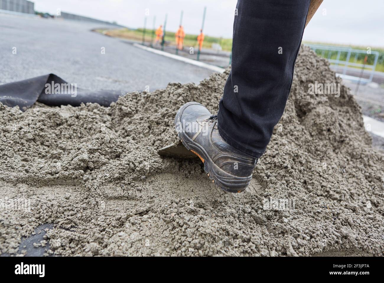 Cement road construction hi-res stock photography and images - Alamy