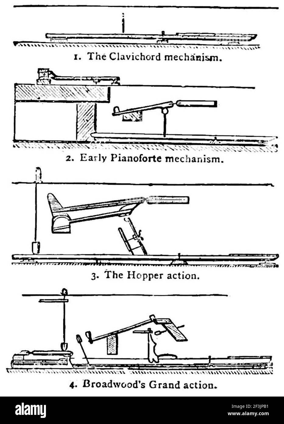 Piano action Cut Out Stock Images & Pictures - Alamy