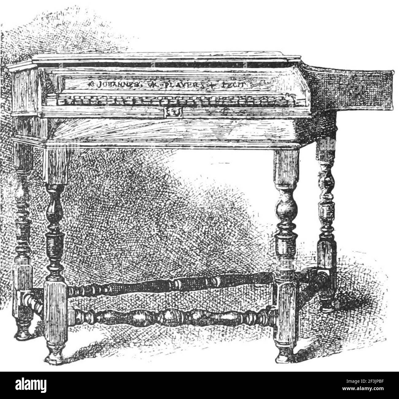 Spinet by player Stock Photo - Alamy