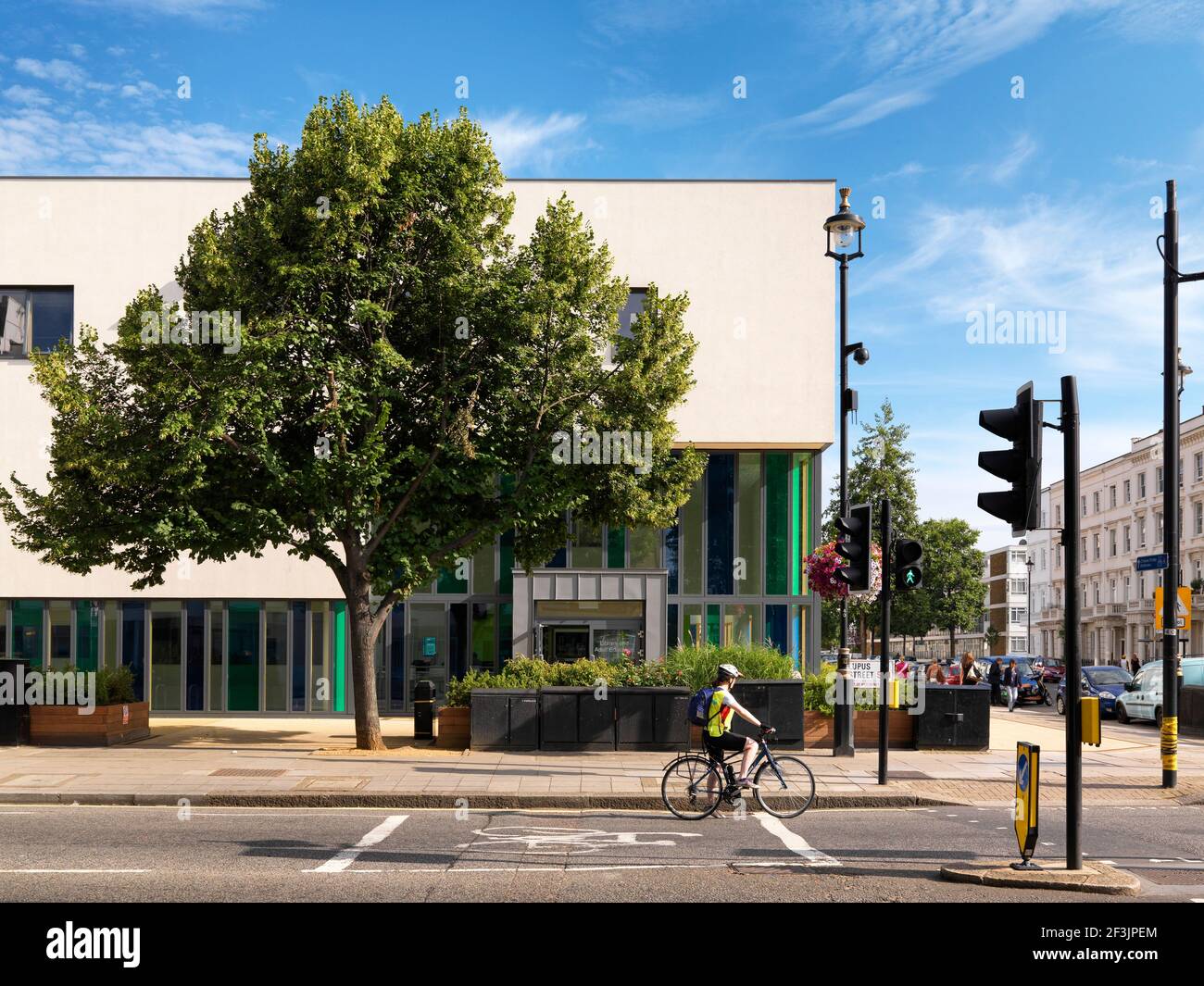 Pimlico Academy, Library and Adult Education centre, London Stock Photo ...