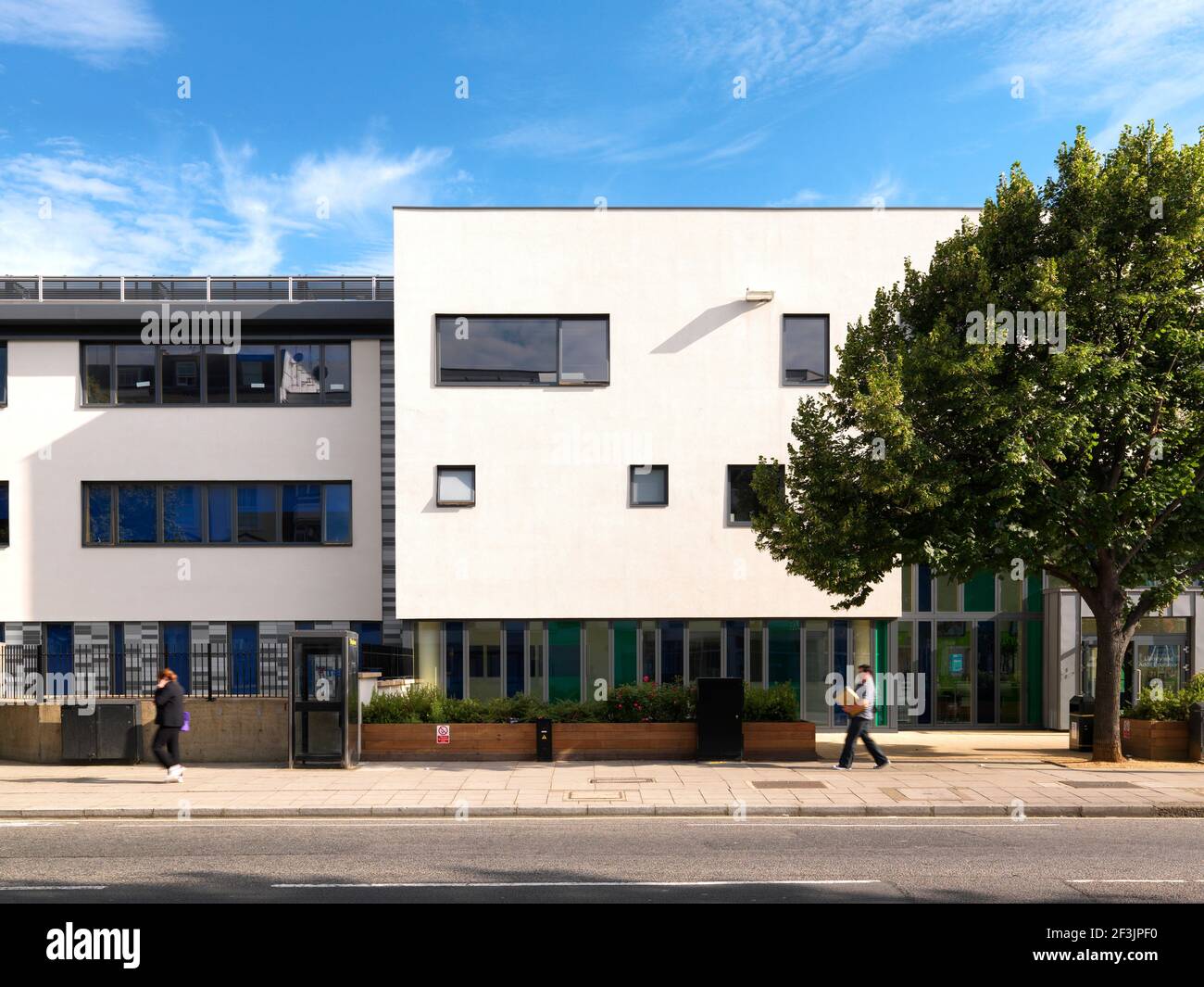 Pimlico Academy, Library and Adult Education centre, London Stock Photo ...
