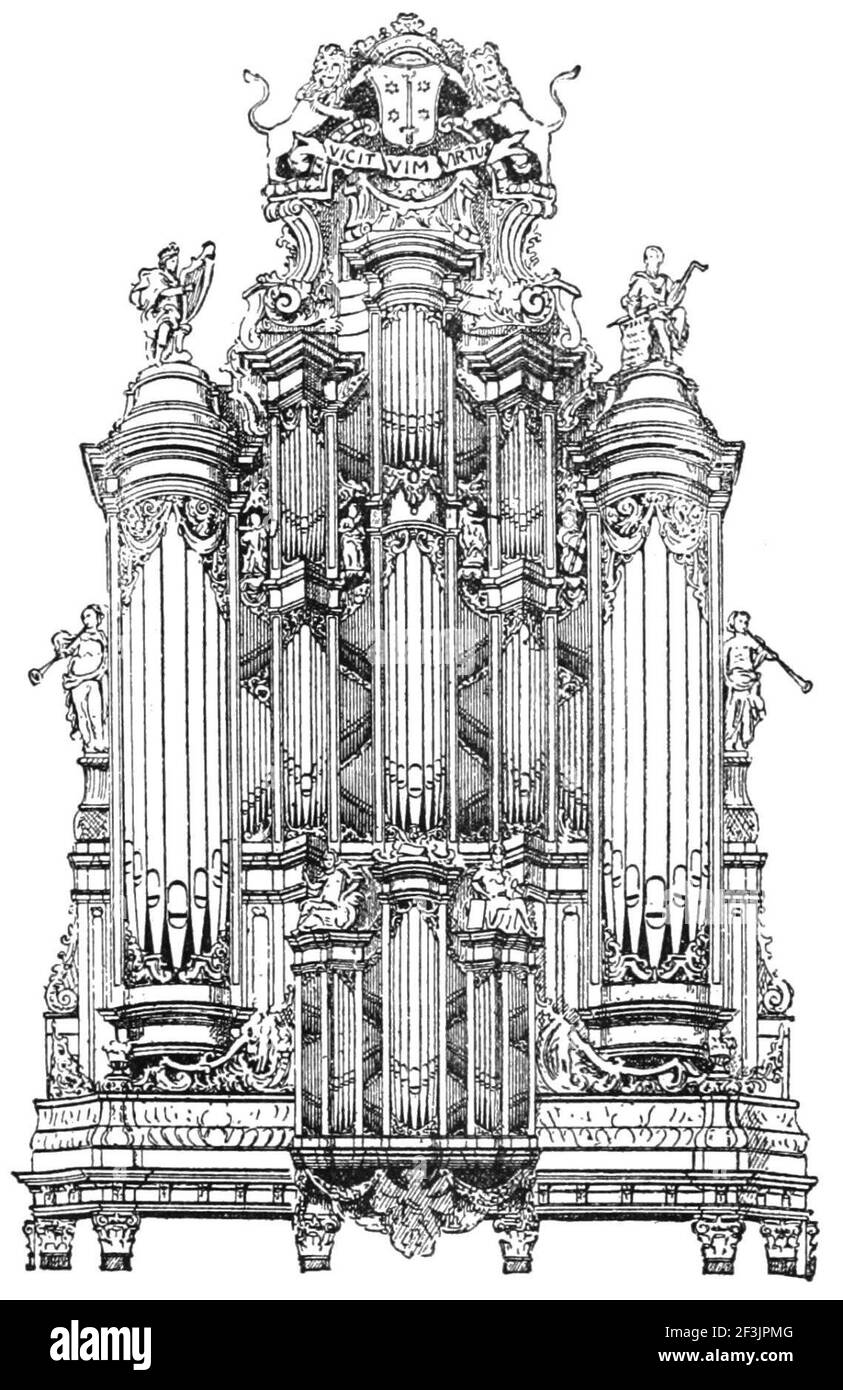 Haarlem cathedral organ by muller 1738 Stock Photo - Alamy