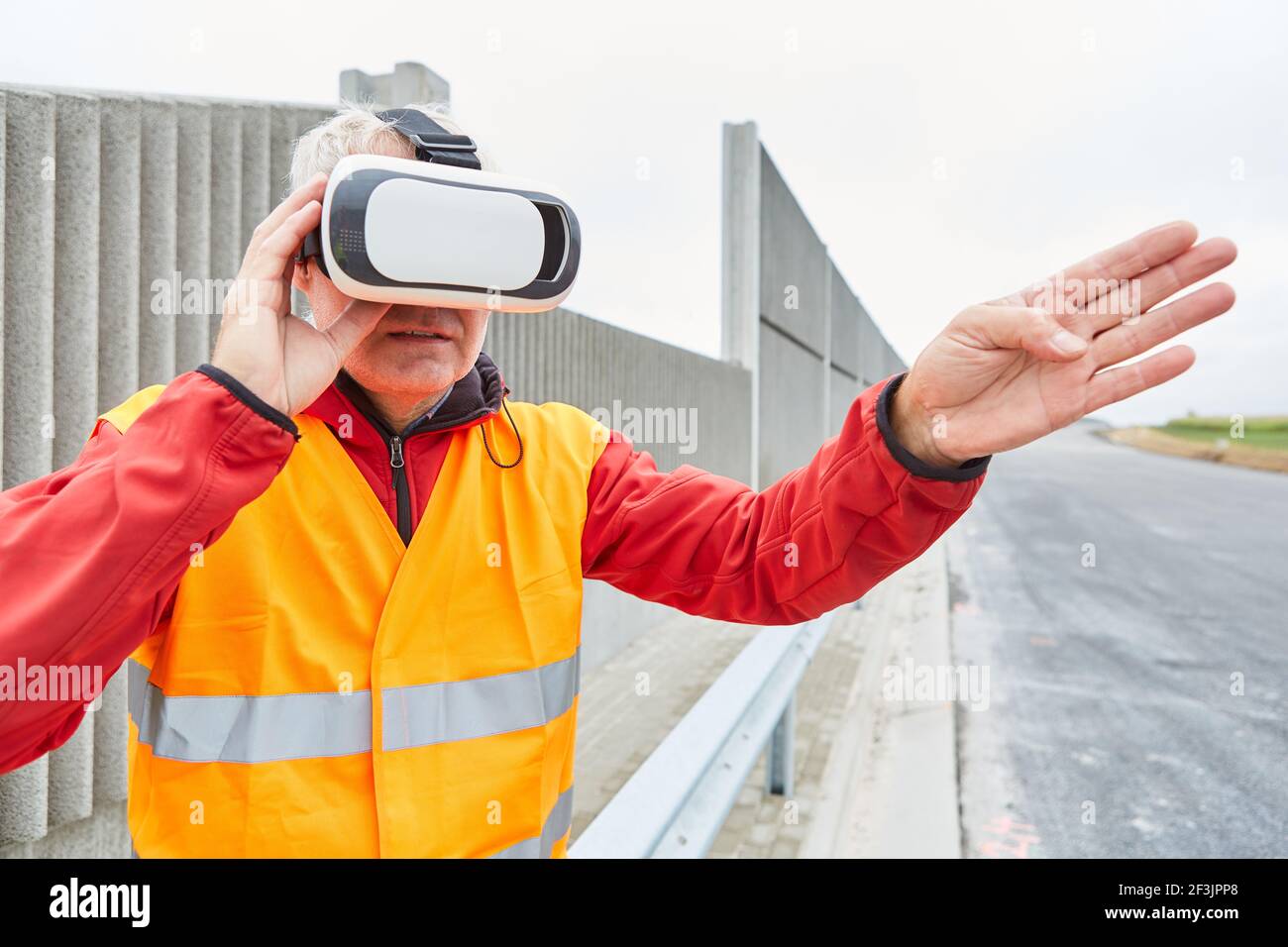 Construction site extension and noise barrier hi-res stock photography ...