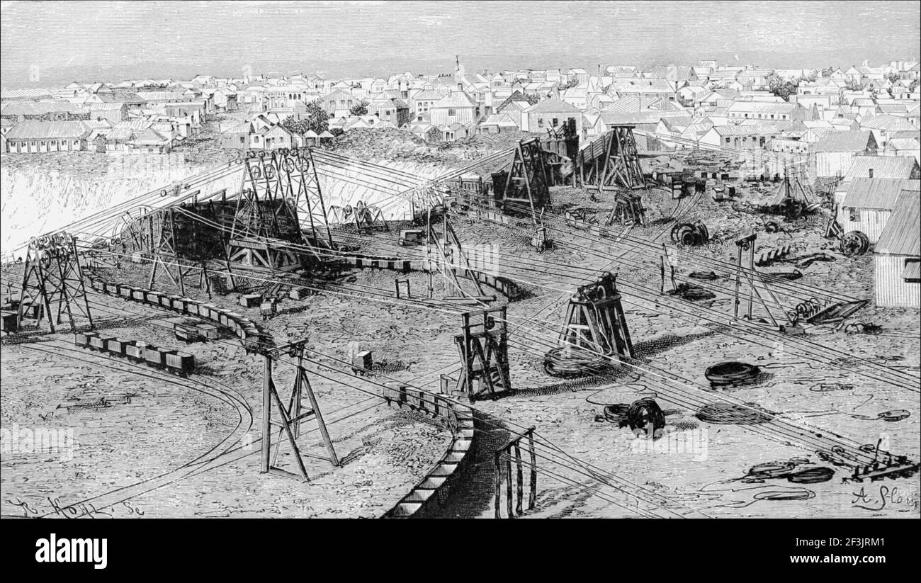 Kimberly and its diamond mine Stock Photo - Alamy