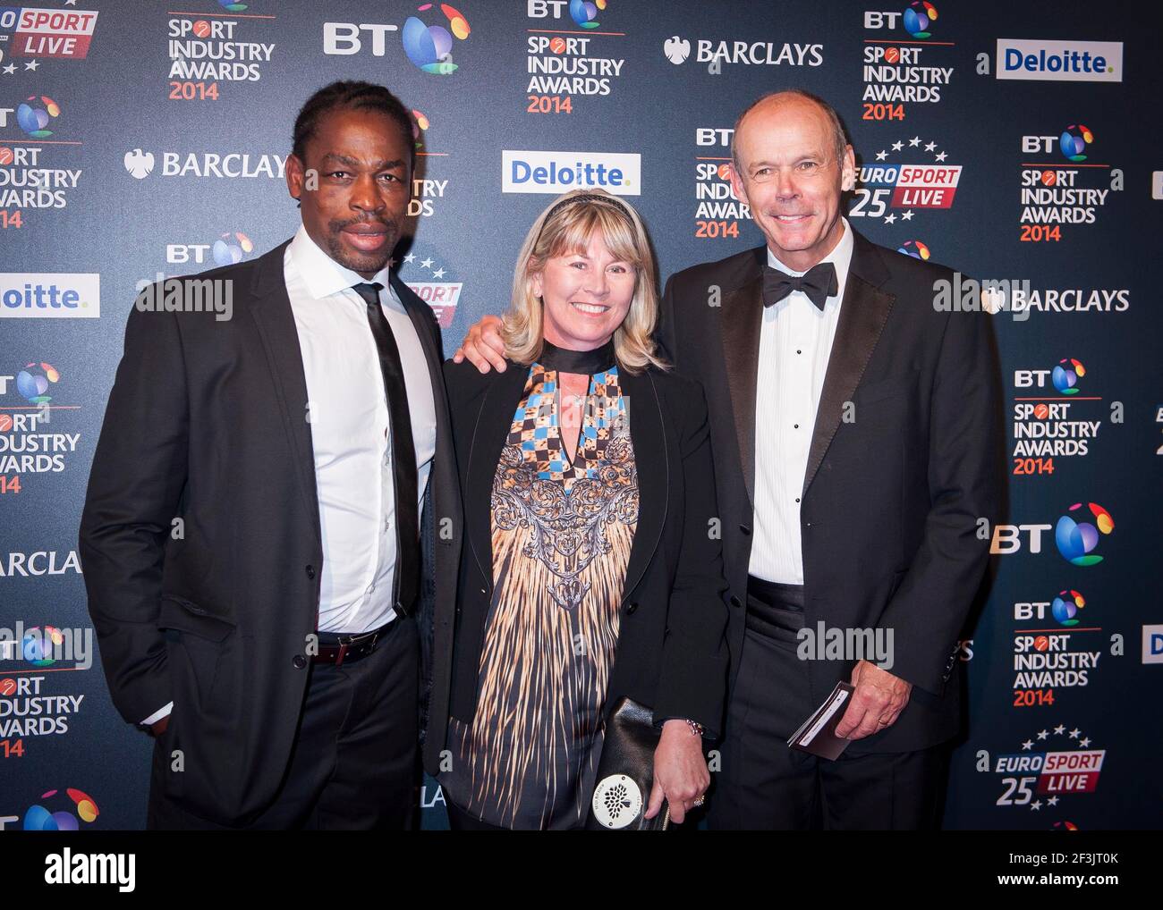 Serge Betsen, Sir Clive and Lady Woodwood arrive at the BT Sport ...