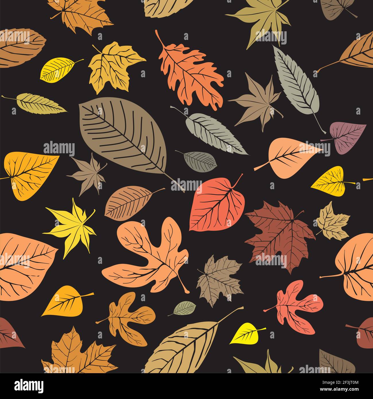 Beautiful bright autumn pattern Stock Vector Images - Alamy