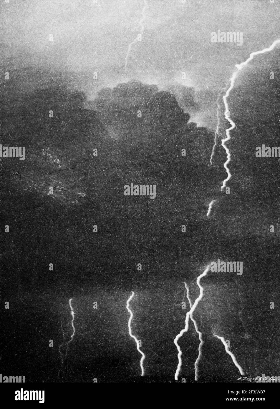 Lightning clouds multiple flash Stock Photo - Alamy