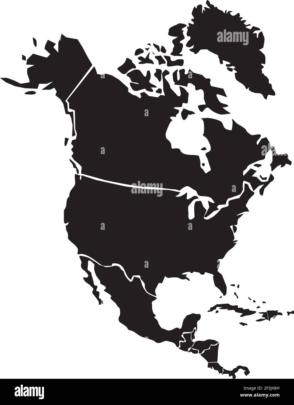 North America Map Stock Vector Image & Art - Alamy