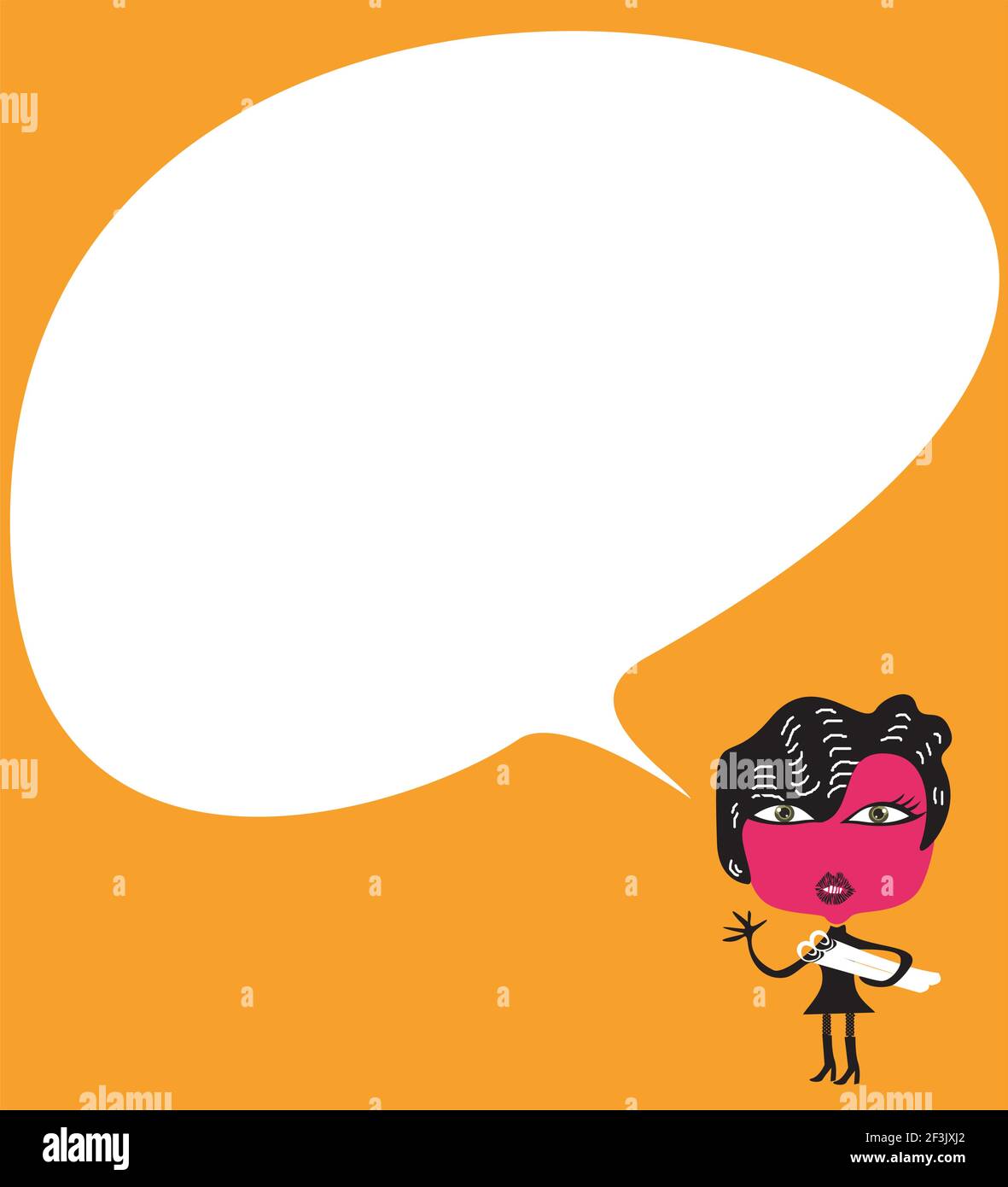 Cartoon woman pointing finger hi-res stock photography and images - Alamy