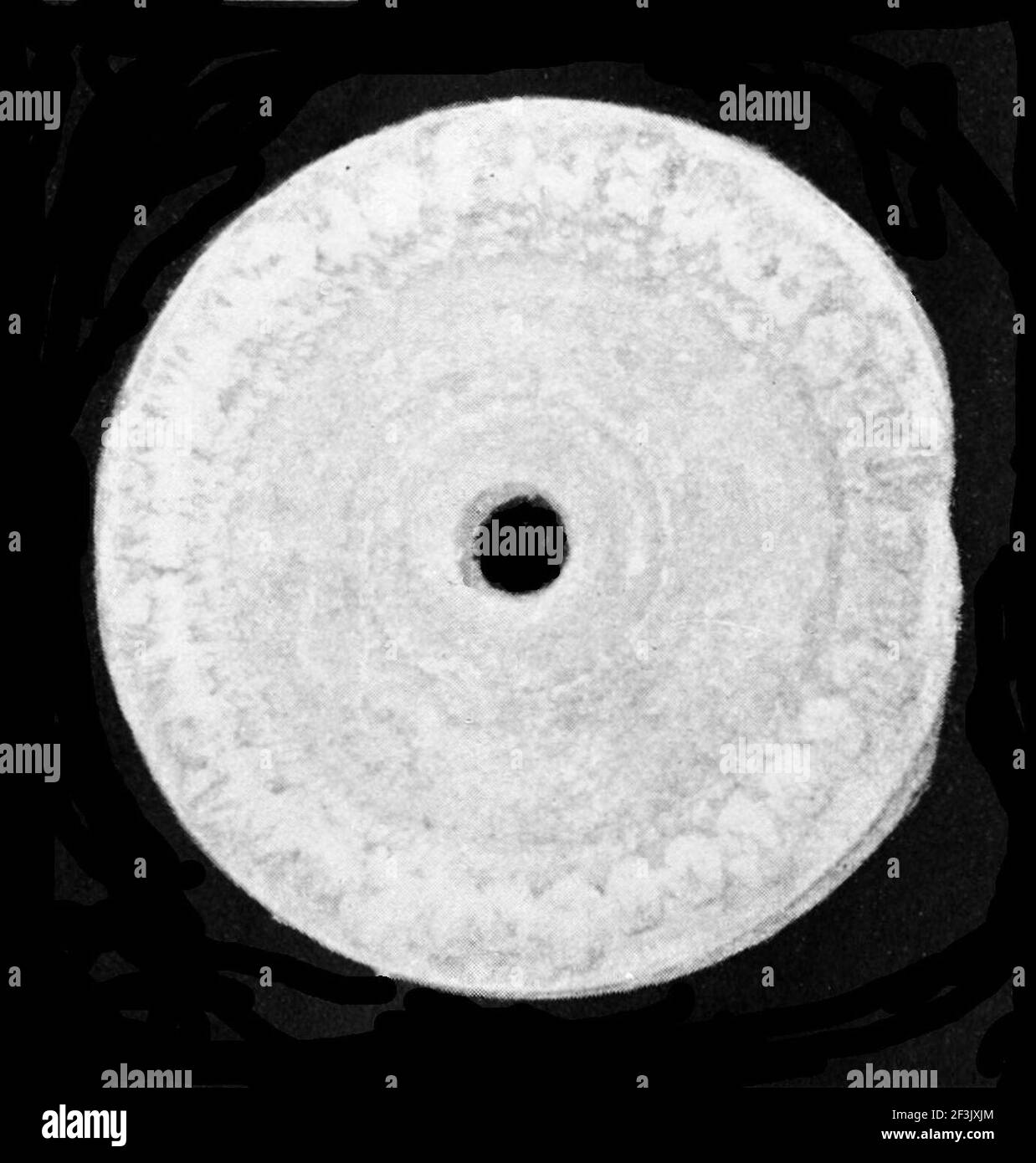 Frost formed in a circular container Stock Photo - Alamy