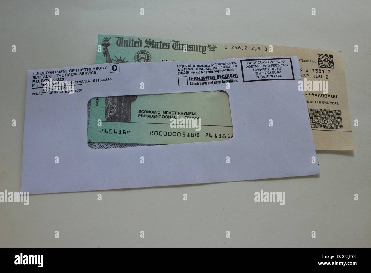 Treasury check hi-res stock photography and images - Alamy